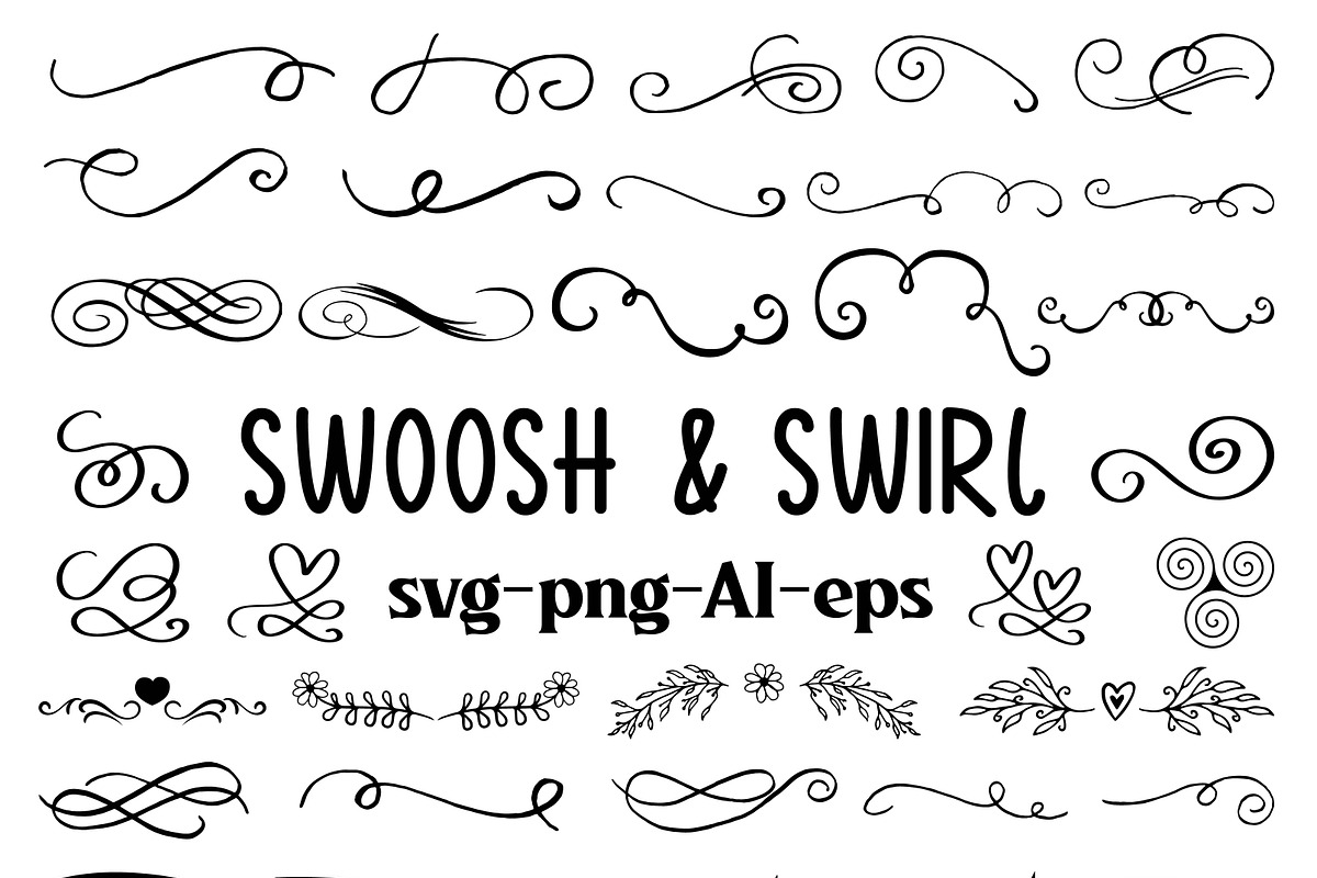 Swirl Line Svg, Swirls Svg Files