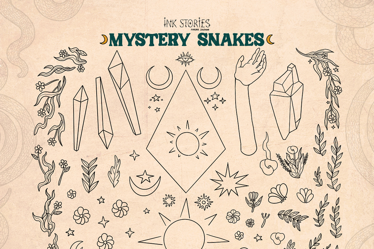 Mystery Snakes, an Animal Illustration by Ink Stories