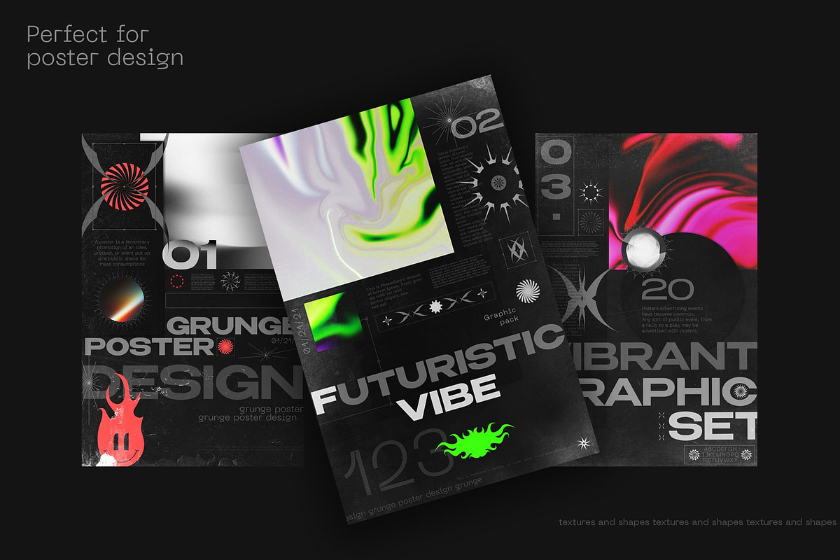 Grafica - Textures and Shapes Pack, a Texture Graphic by Inartflow