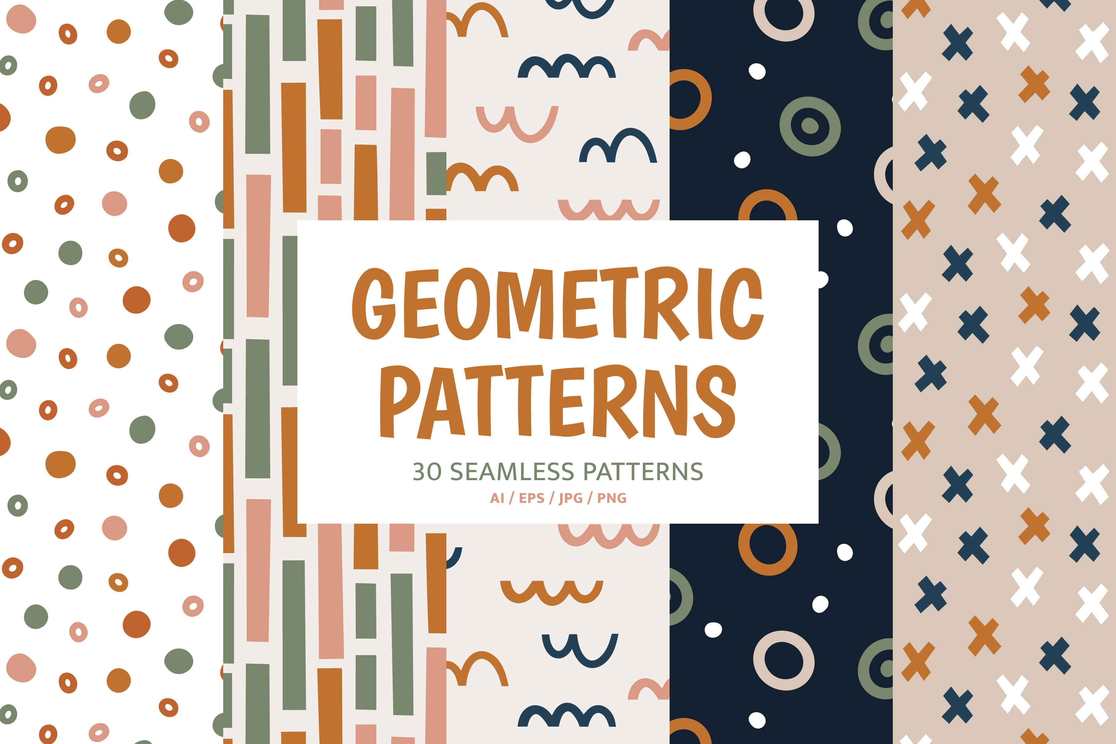 Boho Geometric Patterns, a Pattern Graphic by simpleblues