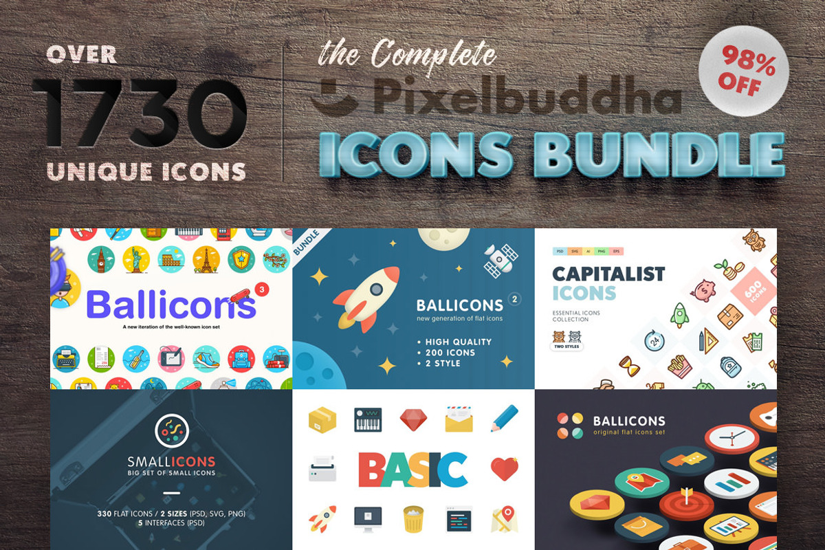 Download Full Flat Icons Bundle