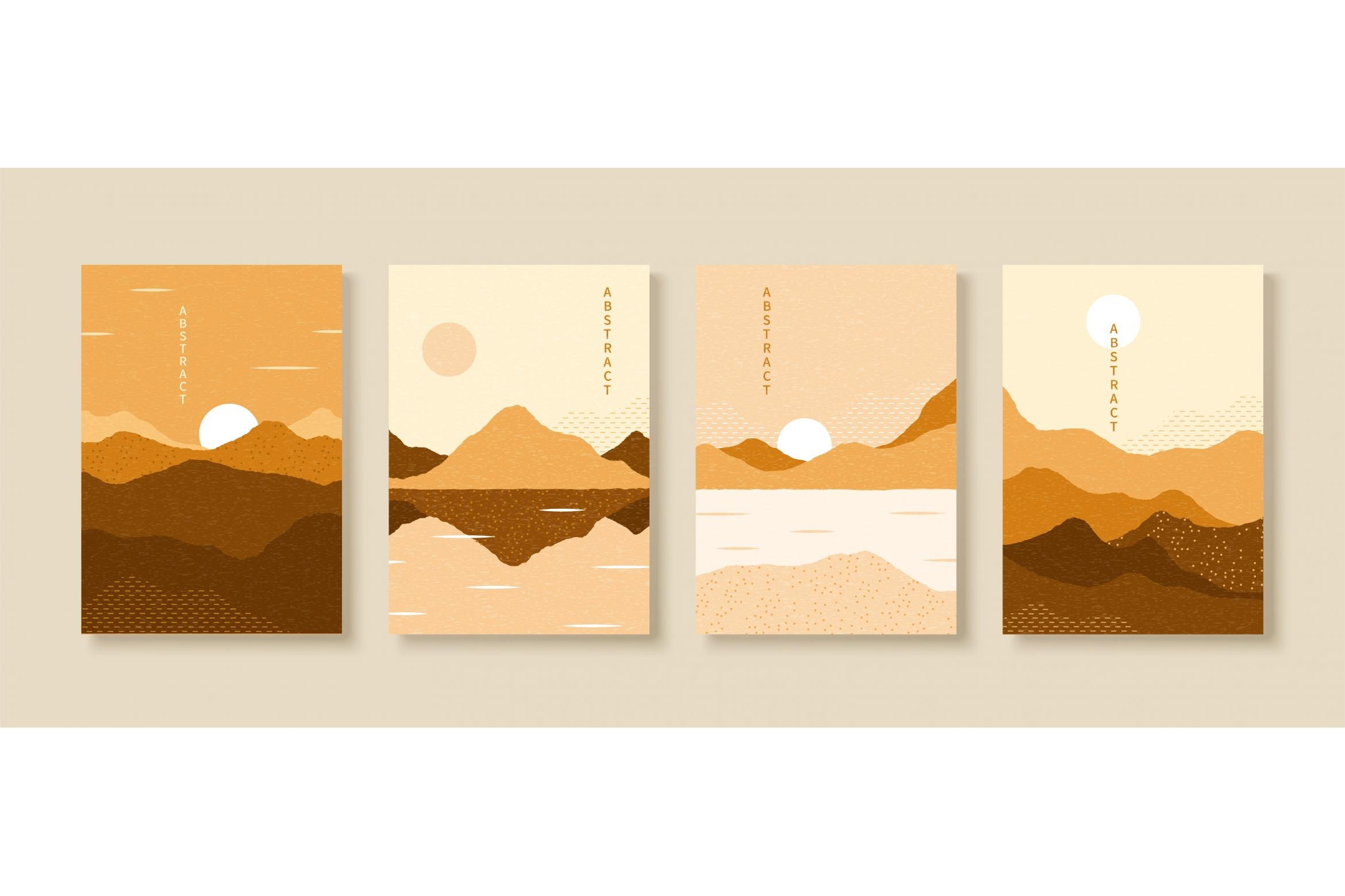 Earth Tone Landscape Cover Designs, a Decorative Illustration by ...