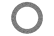 Greek key round frame. Typical, a Texture Graphic by COLORFUL