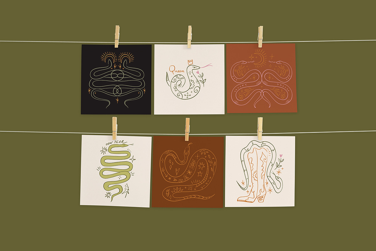 Nice Snakes Bundle, an Animal Illustration by Annie Konst