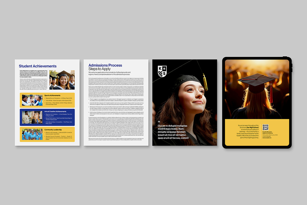School Digital Brochure Template, a Brochure Template by BrandPacks