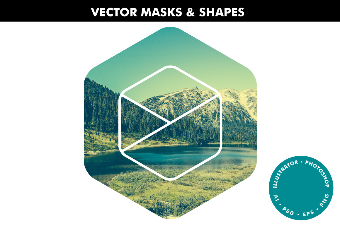 Vector Masks & Shapes - Ai & Ps, an Object Graphic by Offset