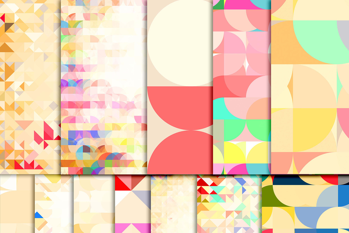 Segments pattern digital paper, a Pattern Graphic by Creativeqube ...