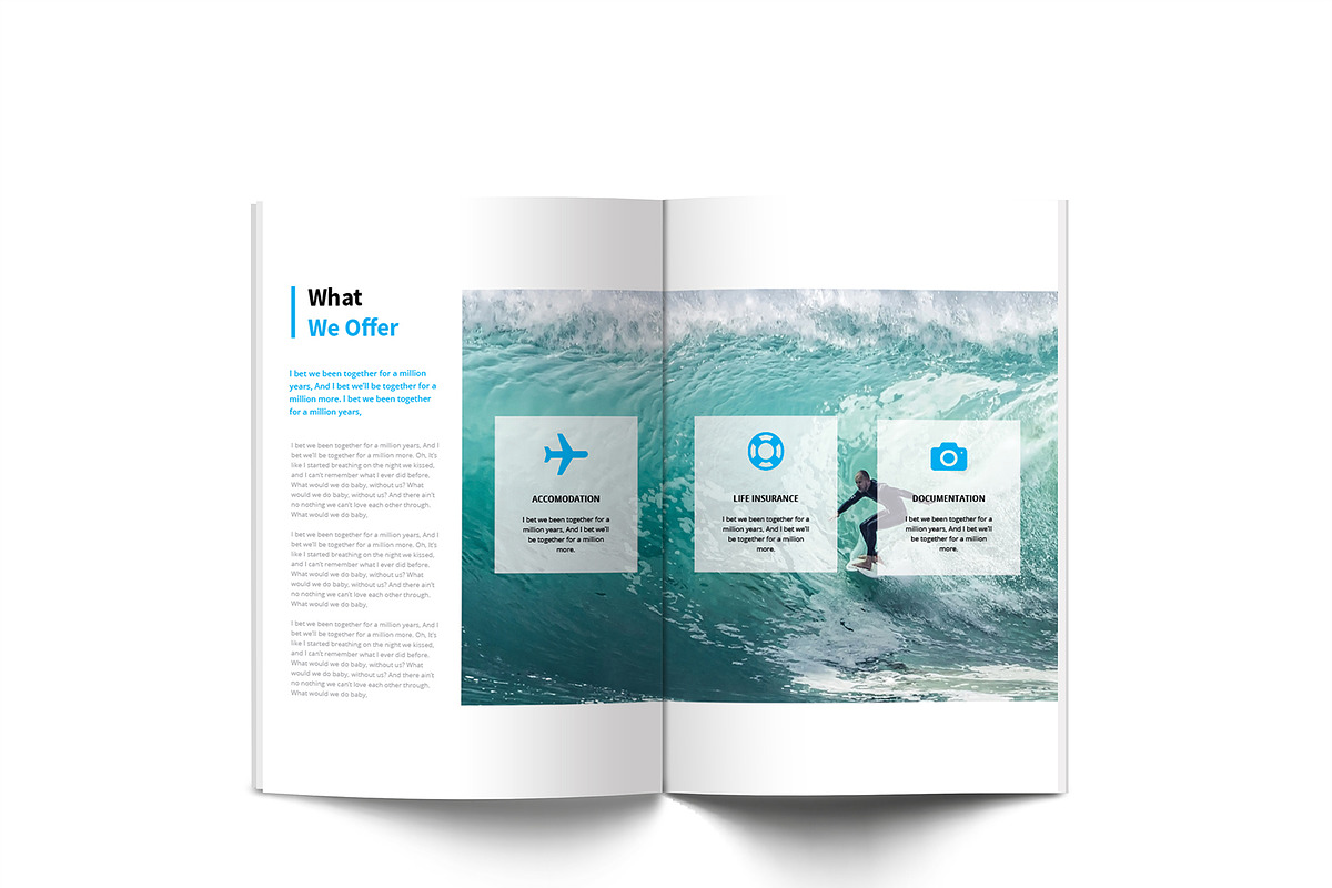 High Wave - Surfing A4 Brochure, a Brochure Template by Incools Stokie
