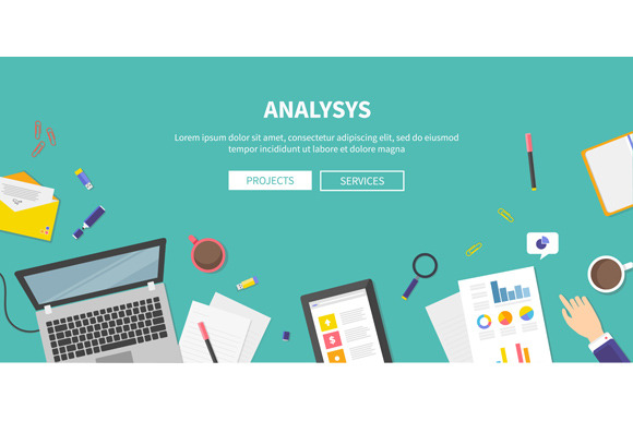 Concept of Analysis, Project, a Technology Illustration by robuart