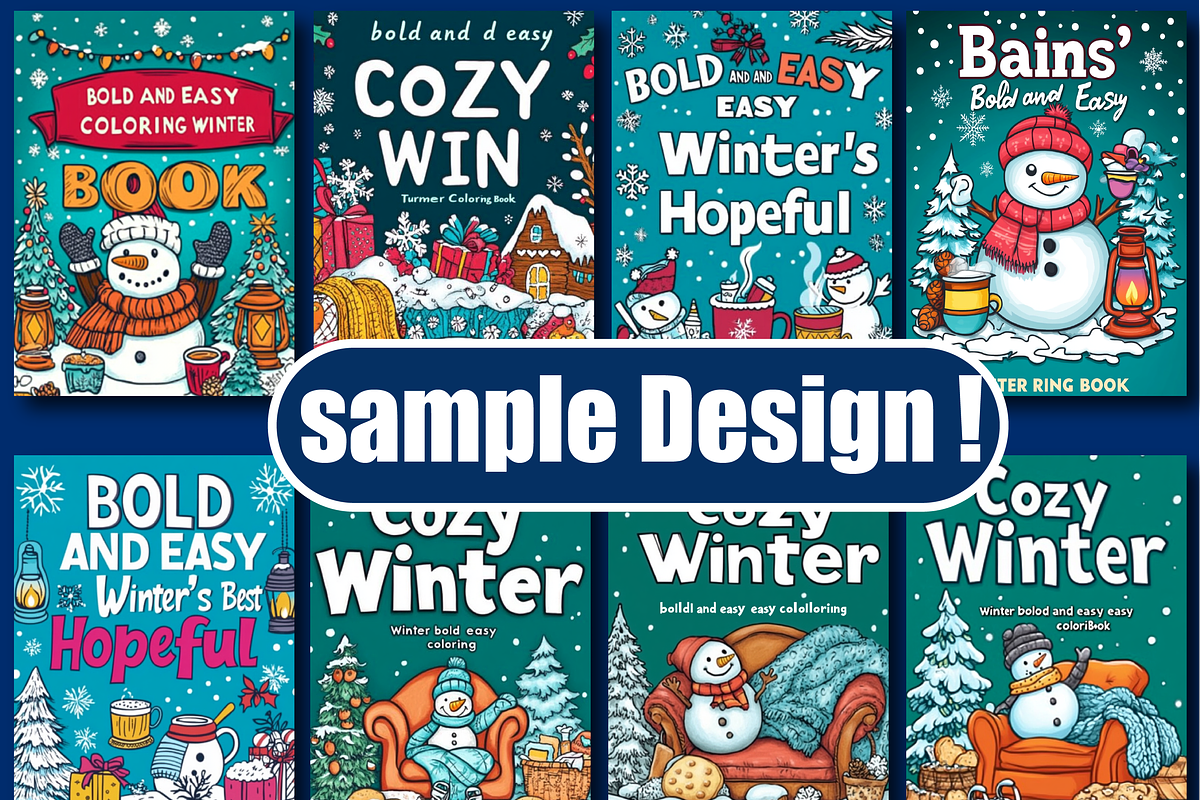 Bold And Easy Cozy Winter Coloring, an Animal Illustration by Design Zone