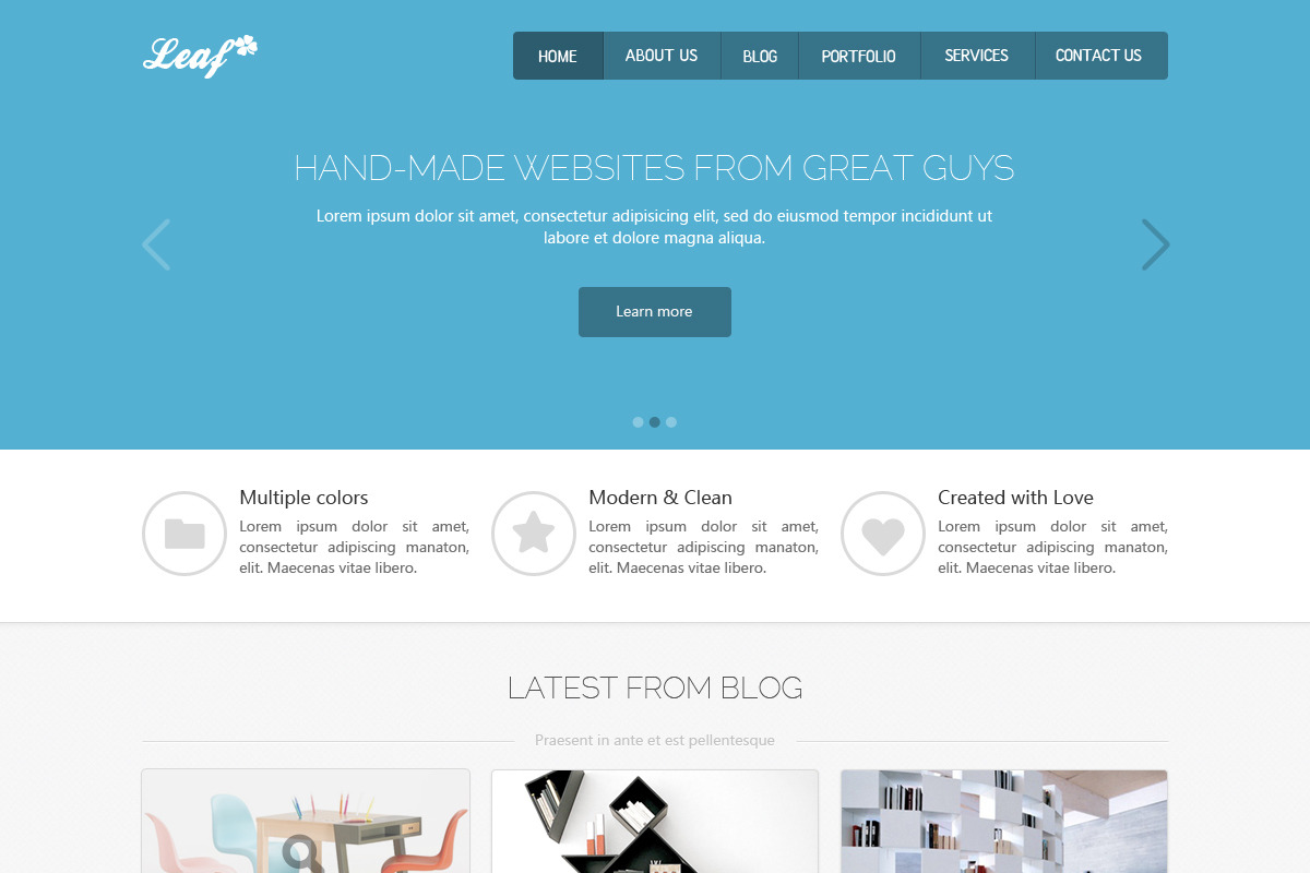 Leaf - Creative HTML5 Template, a Websites & App Template by bestwebsoft