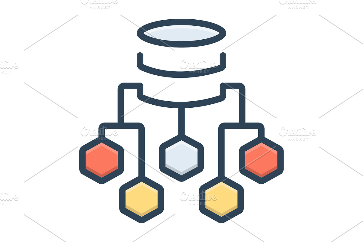 Data flow chart icon, an Icon by Creative priyanka