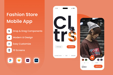 Menu - Mobile UI Kit for iPhone X | App Templates ~ Creative Market