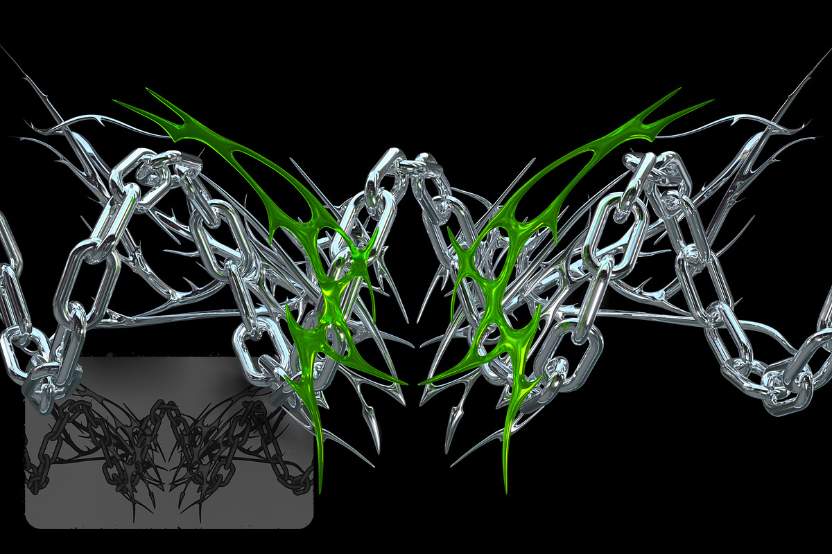 Chrome Style Kitbash, an Object 3D Model by MiksKS