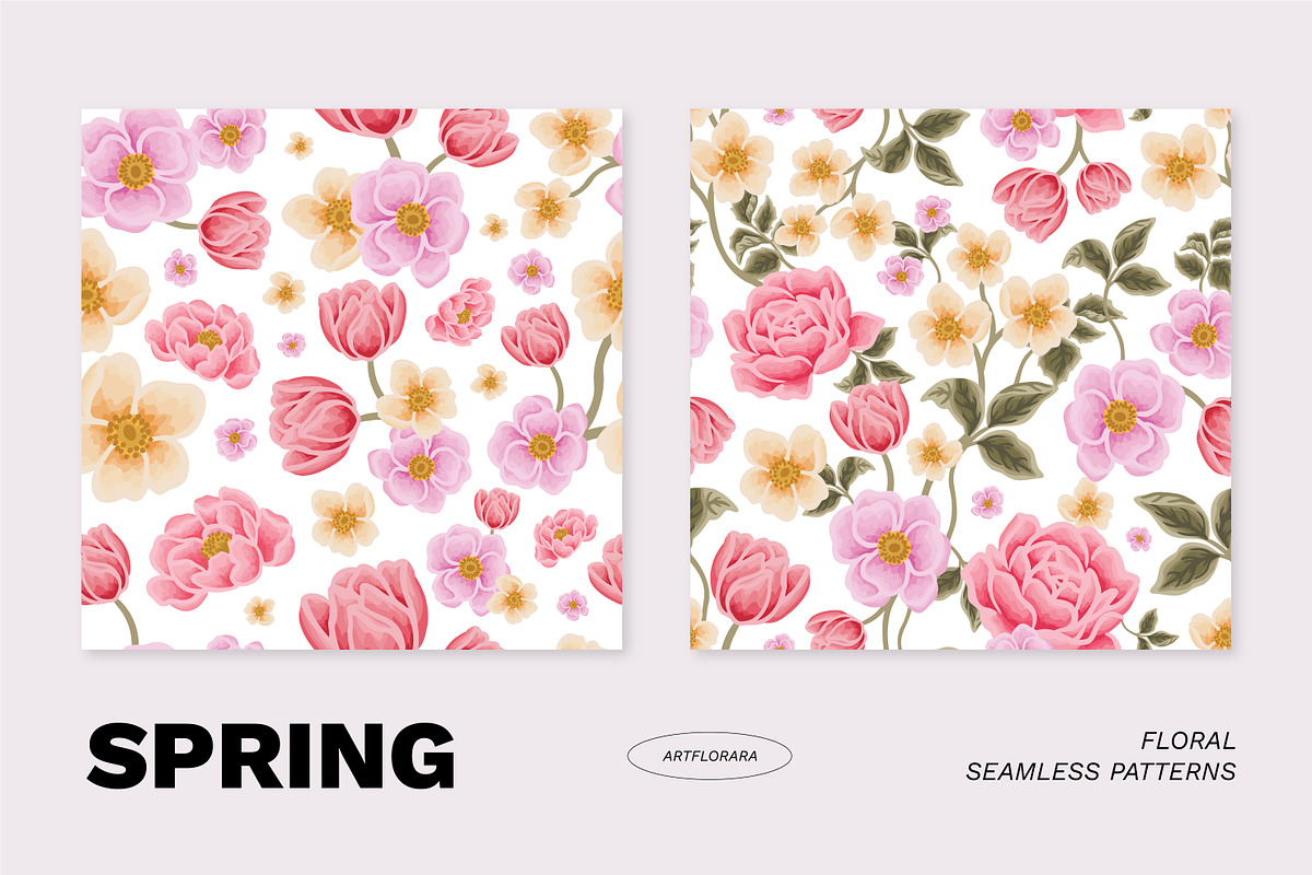 SPRING - Floral Patterns & Graphics