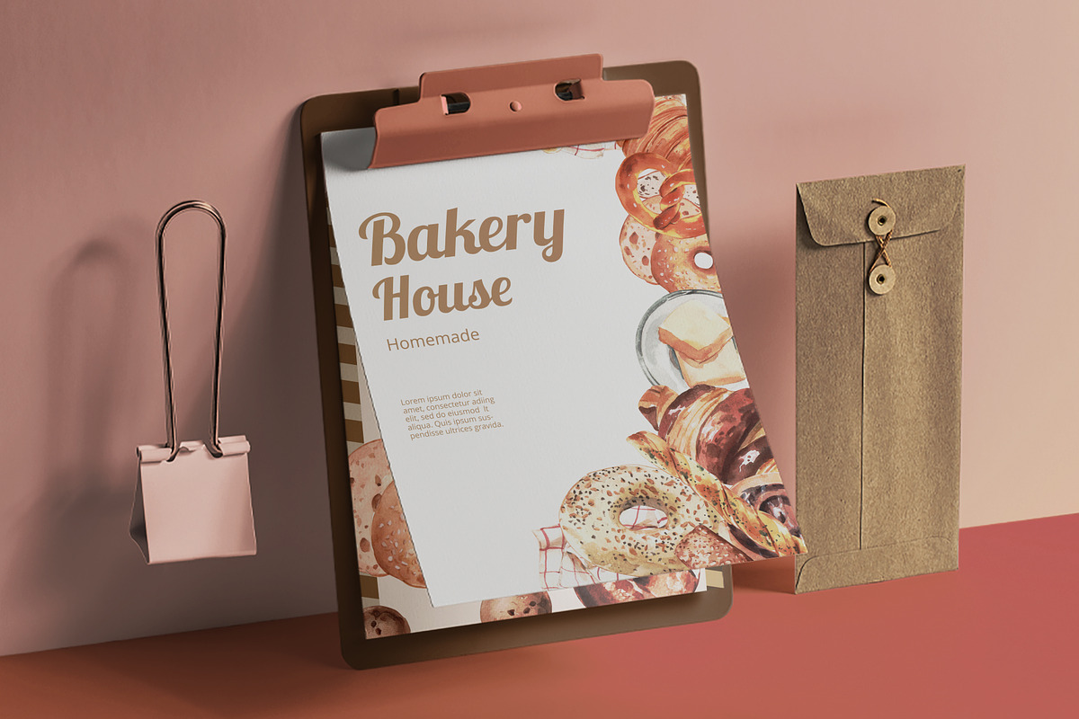 Bakery no.02 Baking Watercolor, a Food Illustration by CreativeValuation