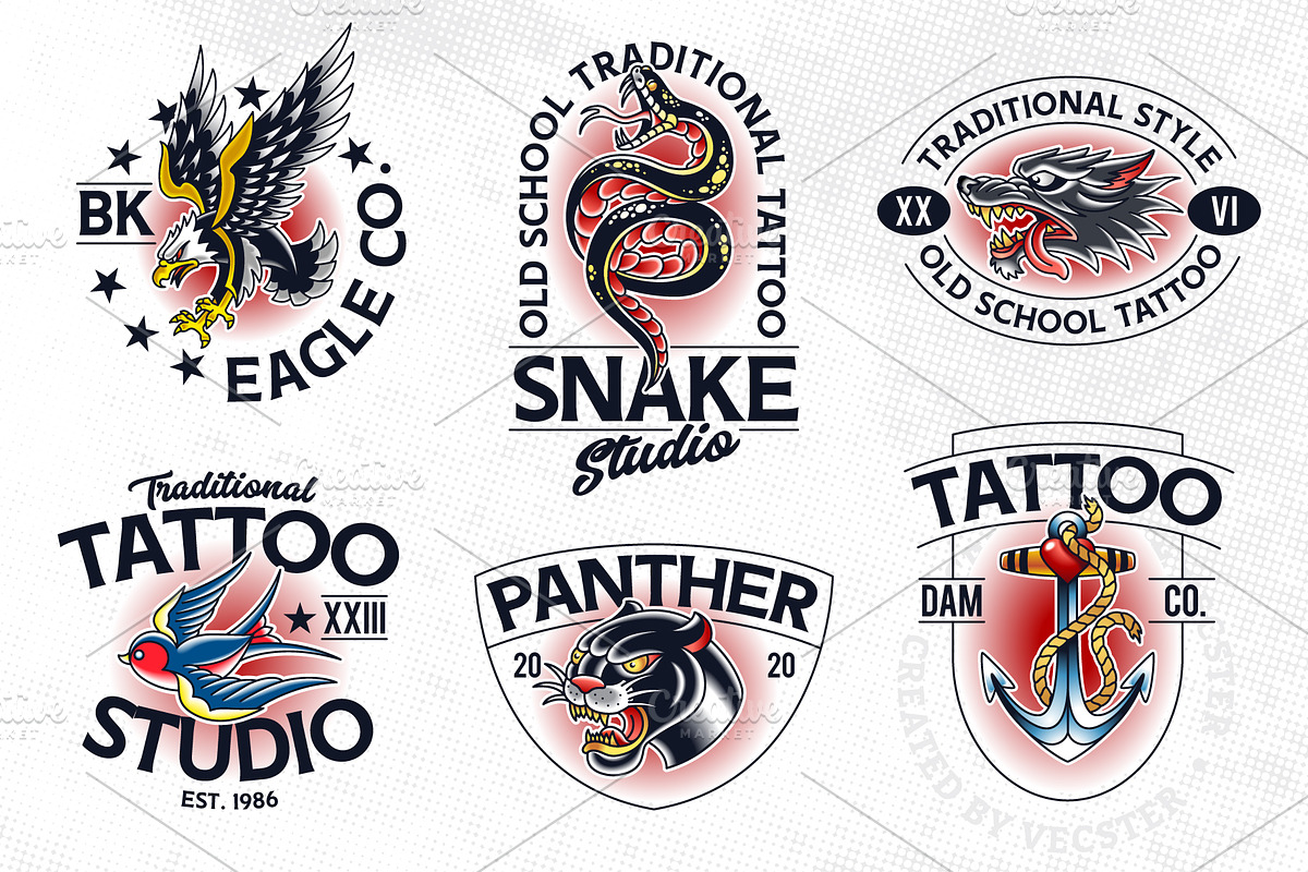 Traditional Tattoo Vector Pack, a Decorative Illustration by Vecster