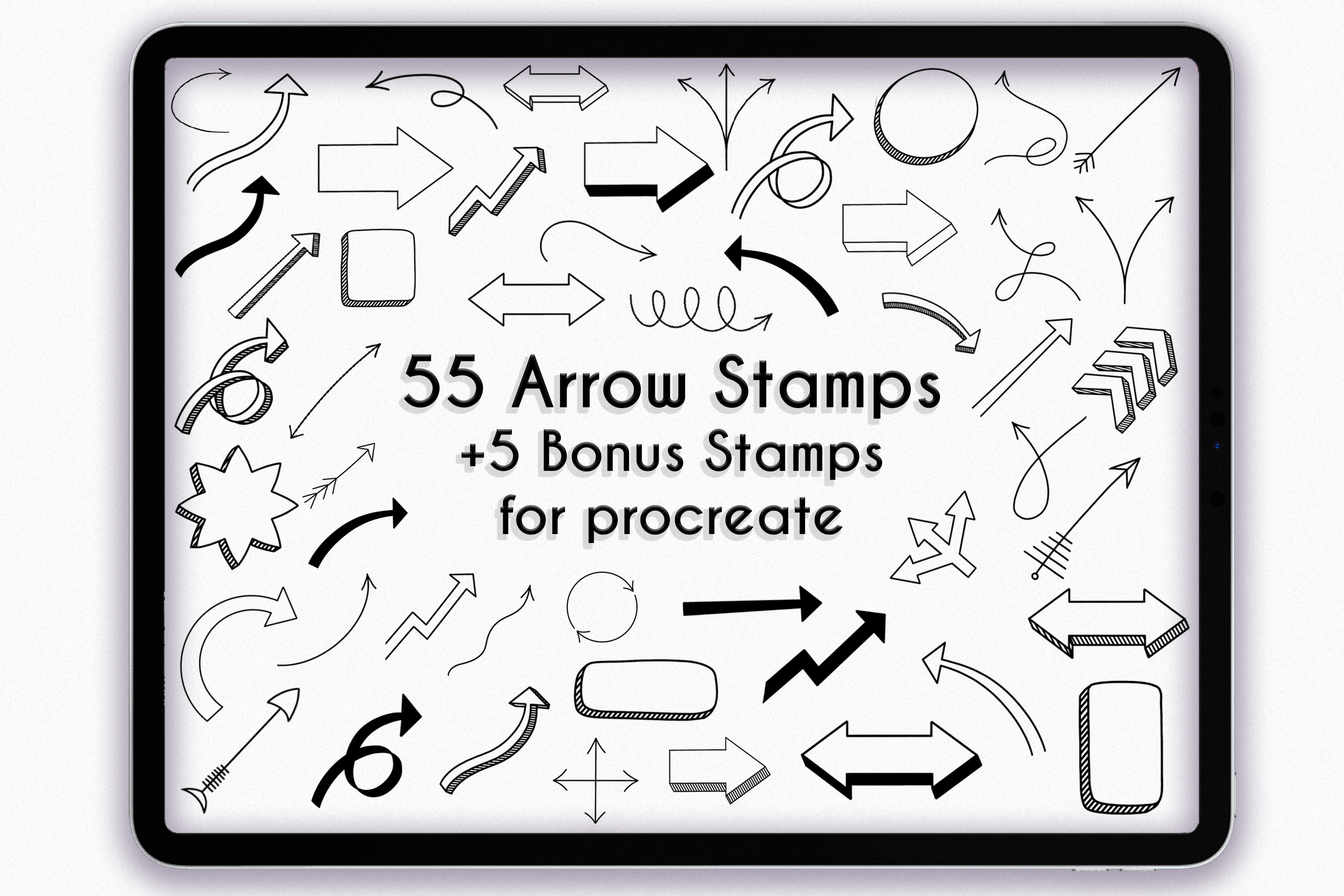 Procreate Arrow, Procreate Shapes, a Brush Add-On by SmuffizStudio