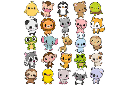 Set of Cute Animals | Animal Illustrations ~ Creative Market