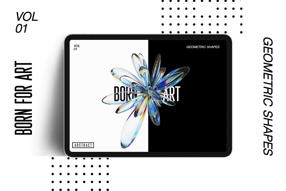 3D abstract dispersion glass, an Object Graphic by Polli Deeva