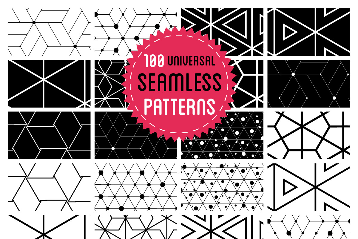 100 universal seamless patterns, a Pattern Graphic by softulka