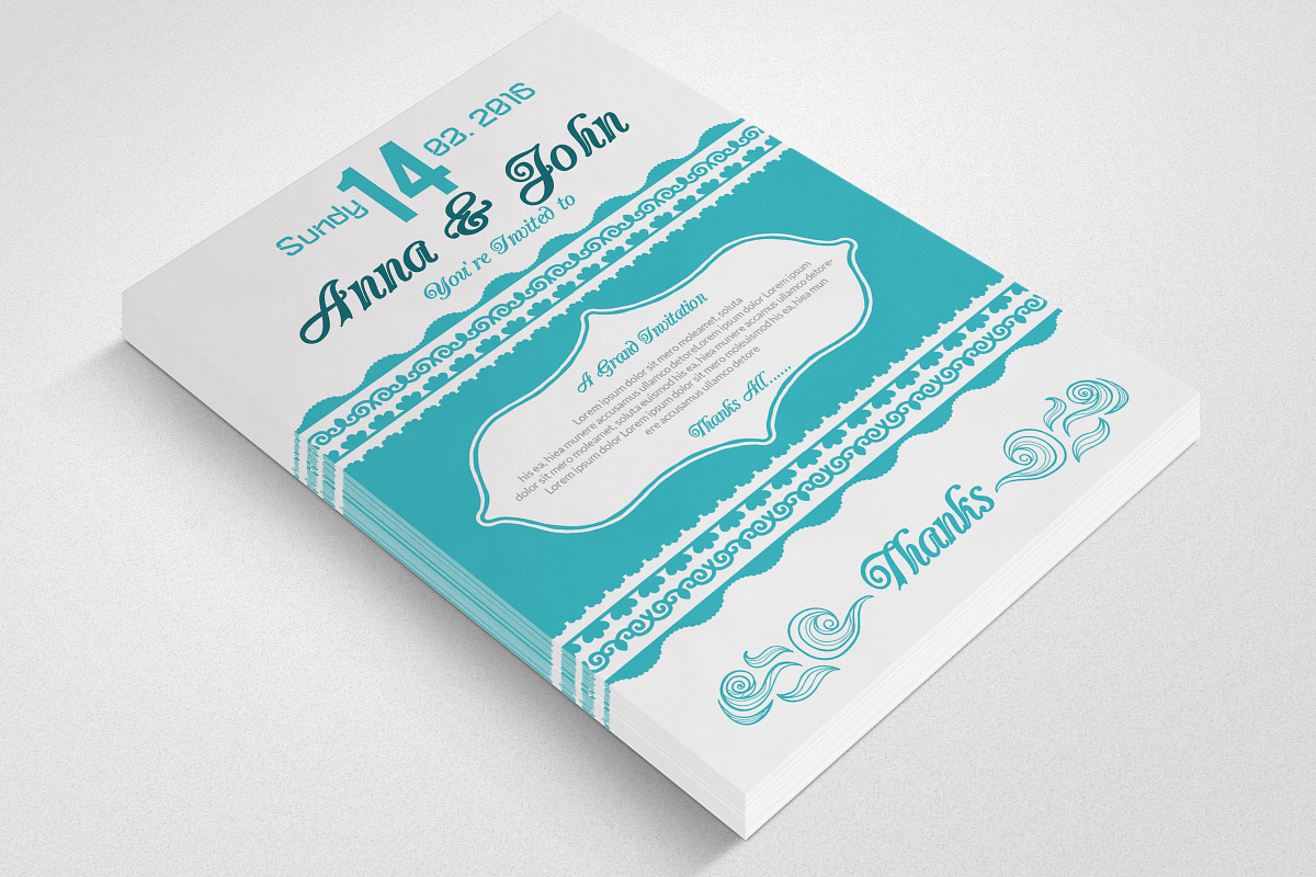 Simple Invitation Card, an Invitation Template by Psd Templates ...