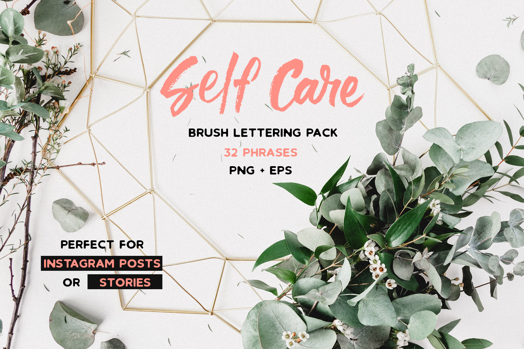 Self Care Lettering Pack, a Healthcare Illustration by Good Genie