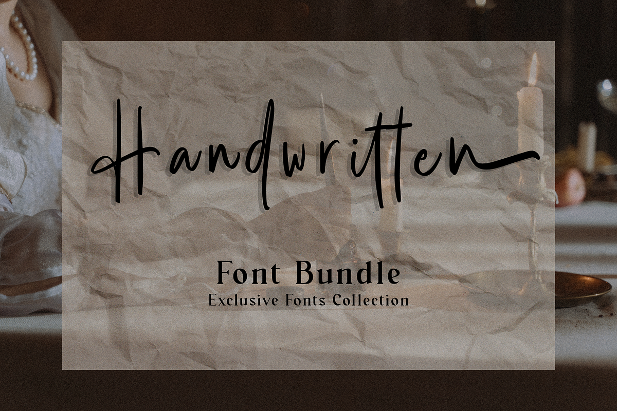 Handwritten Font Bundle, a Slab Serif Font by Flat Icons