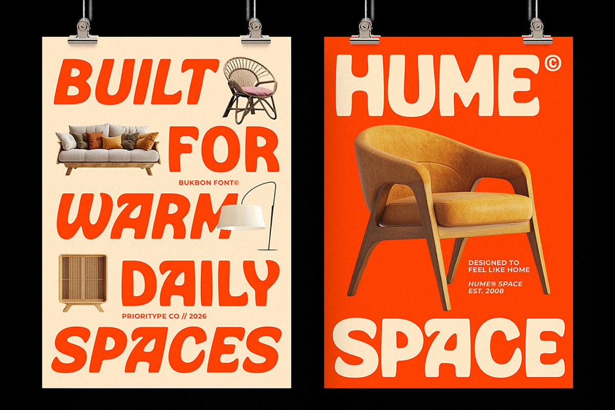 Bukbon - Bold Display Font, a Sans Serif Font by Prioritype Co