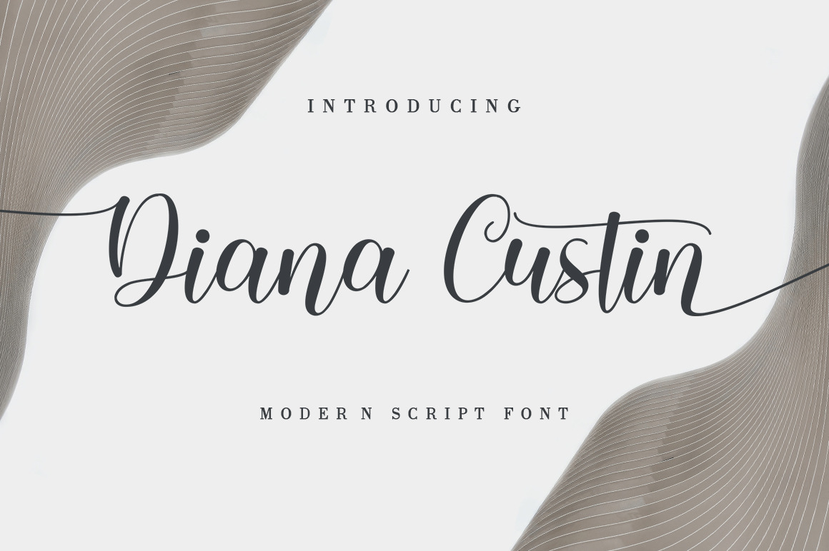 Diana Custin - Modern script font, a Script Font by Struggle Studio ...