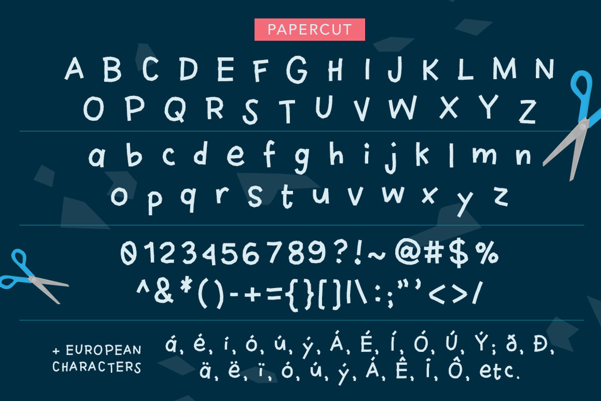 Papercut Font, a Sans Serif Font by Quirky Queen Media