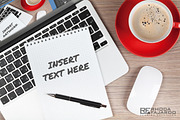Notepad: Desk Mockup, a Mac Mockup by Rhoda Lou Fajardo