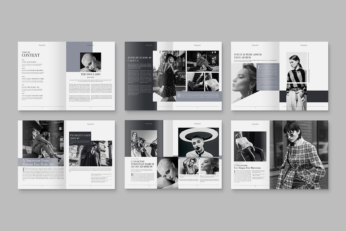 Simple Fashion Magazine Template, a Magazine Template by BrandPacks
