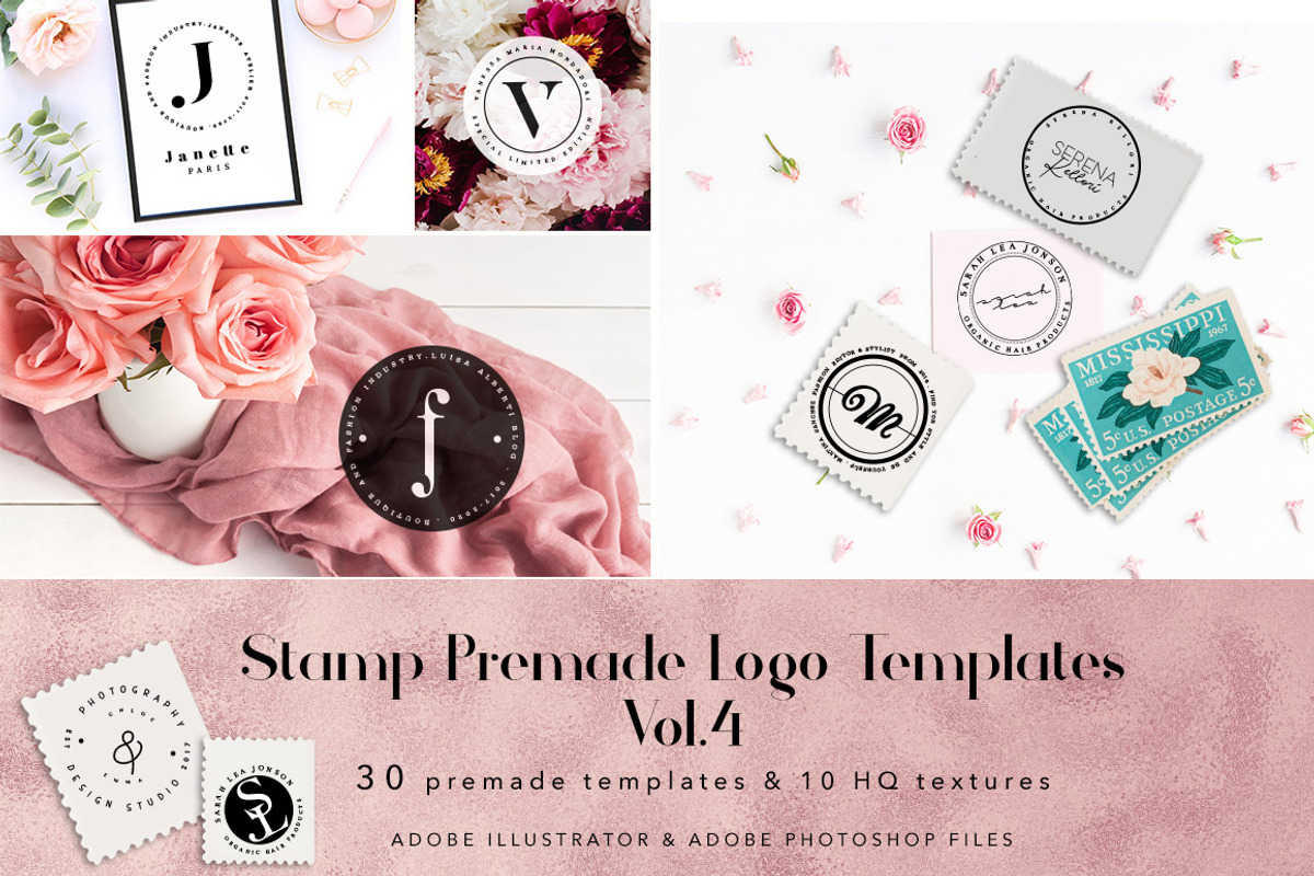 Stamp Premade Logo Templates Vol.4, a Branding & Logo Template by ...