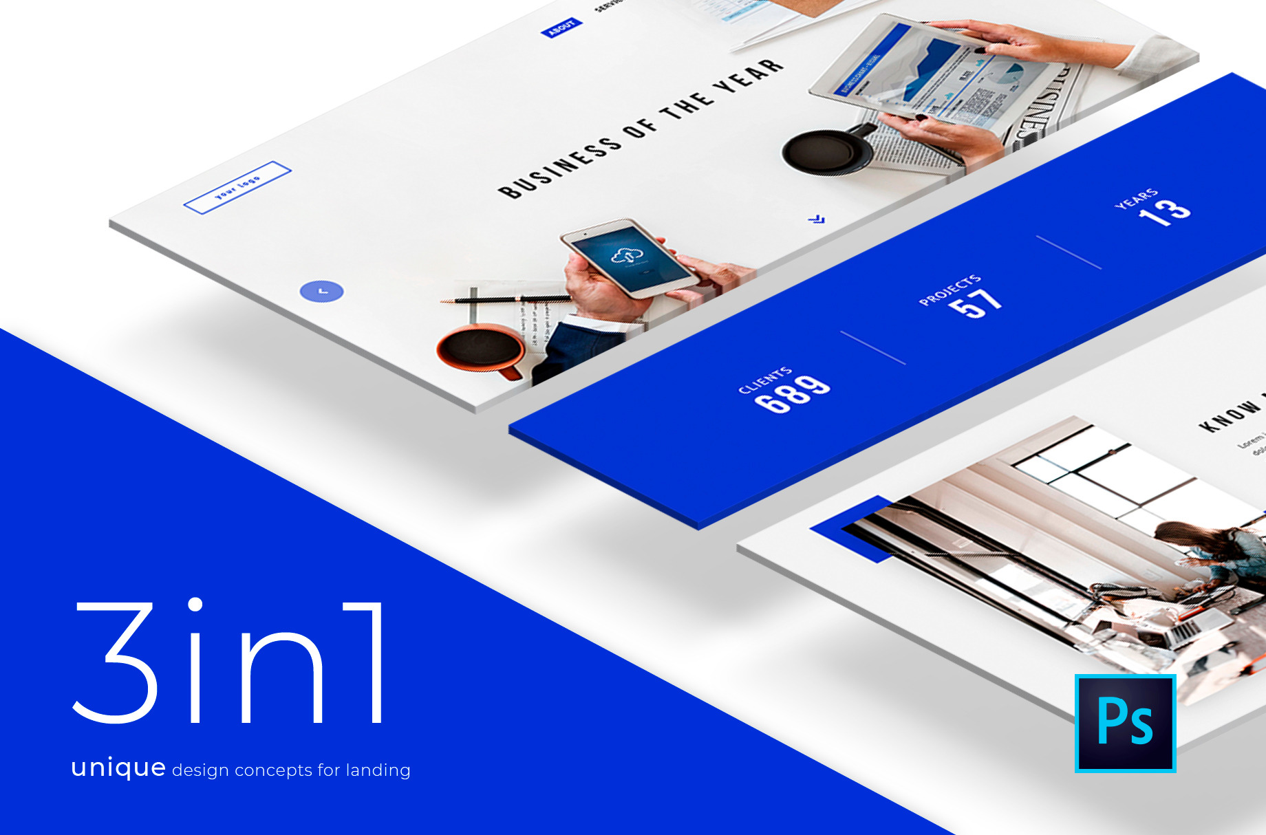 Creation kit, 3 design-concepts PSD, an UI Kit Template by Digital ...