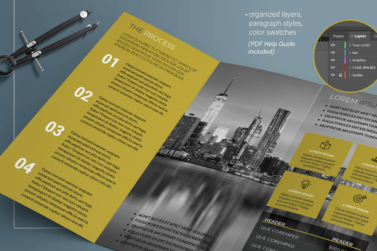 Four Fold Brochure InDesign Template