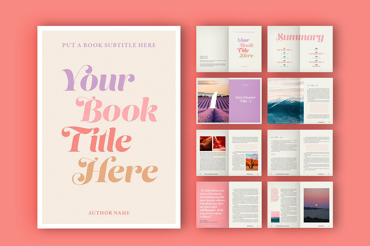 Colorful Narrative Book Layout, a Brochure Template by tomsarraipodesign