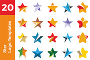 20 Logo Star Templates Bundle, a Branding & Logo Template by Friendesigns