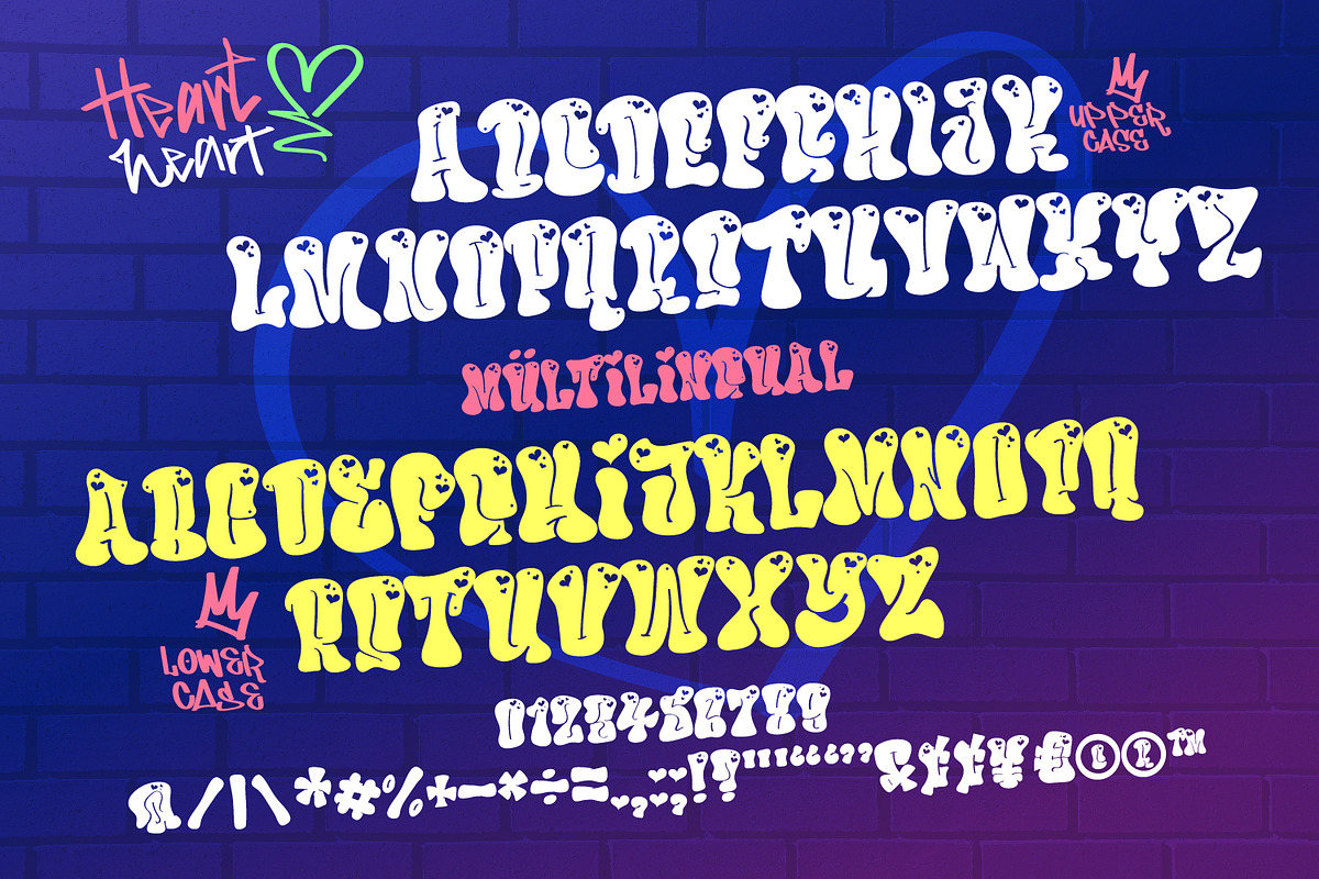 Heart, a Handwritten Font by BBtypeStudios