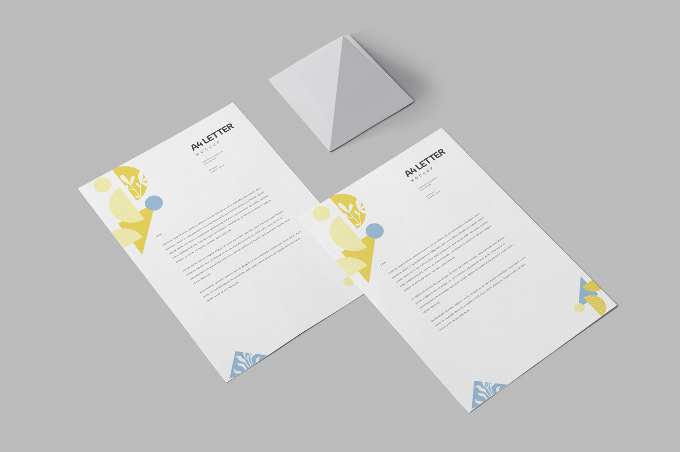 A4 Size Letter Mockups, a Print Template by DesignNeutrons
