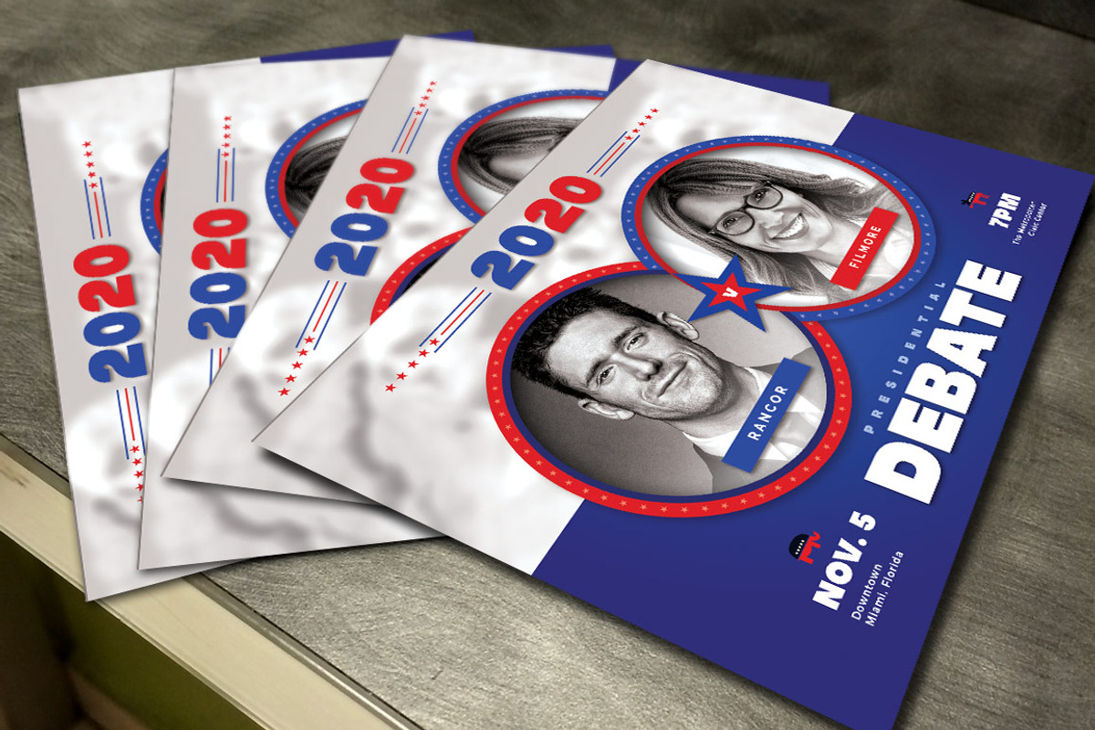 Political Debate Flyer Template, a Flyer Template by SeraphimChris