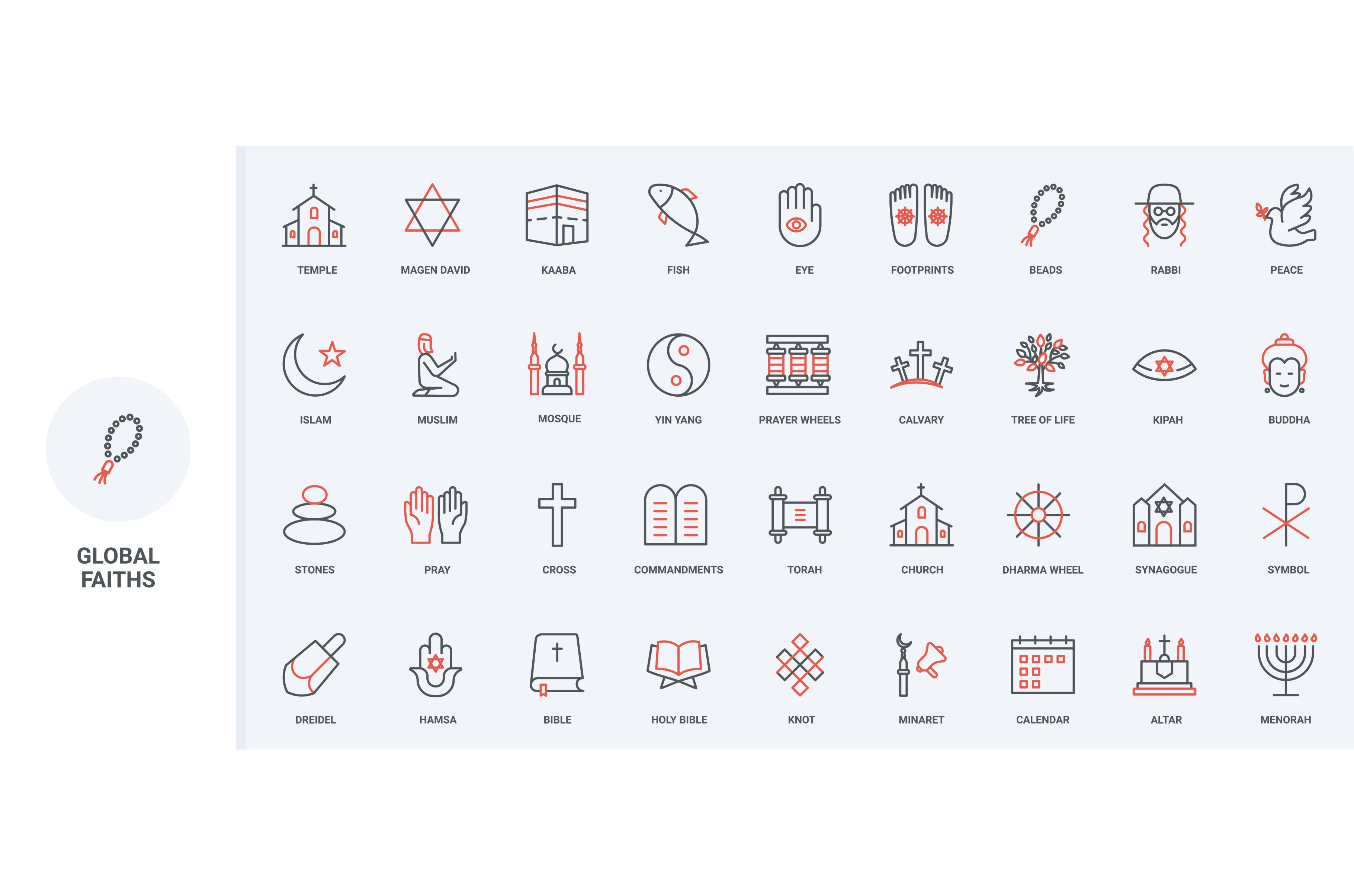 Global diversity world icons, an Illustration by Lemberg Vector
