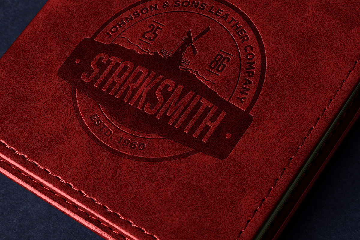 Leather Debossed Logo Mockup, an Apparel Mockup by GfxFoundry
