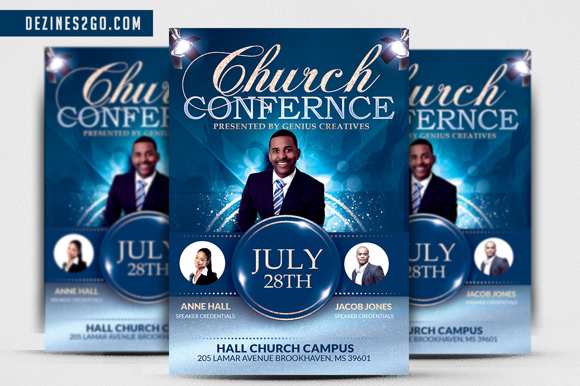 Church Event or Conference Flyer V5, a Flyer Template by Dezines2go