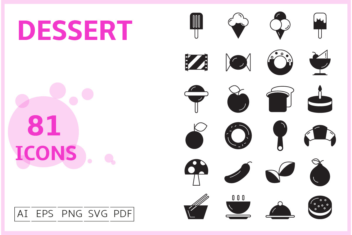 Dessert and Food Icons Set, an Icon by Designfour