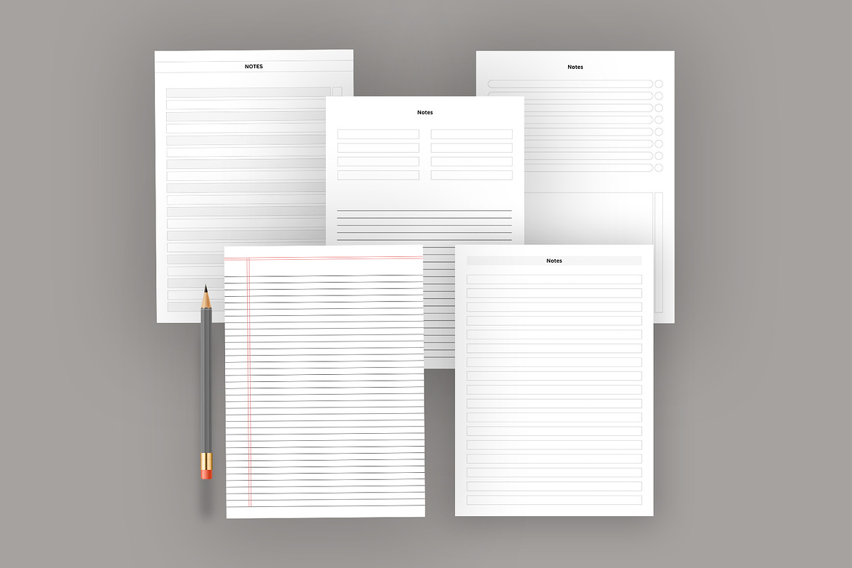 Digital Notebook Template Vol.50, a Stationery Template by Design Zone