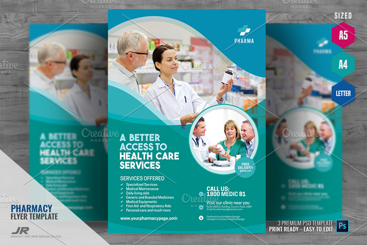 Drugstore Flyer, a Flyer Template by PSDPixel