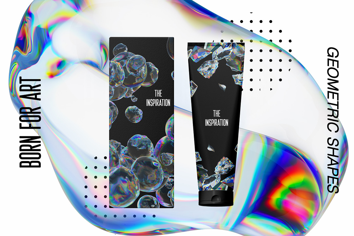 3D abstract dispersion glass, an Object Graphic by Polli Deeva