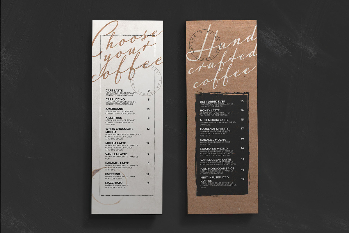 Simple Cafe Menu Template, a Flyer Template by BrandPacks