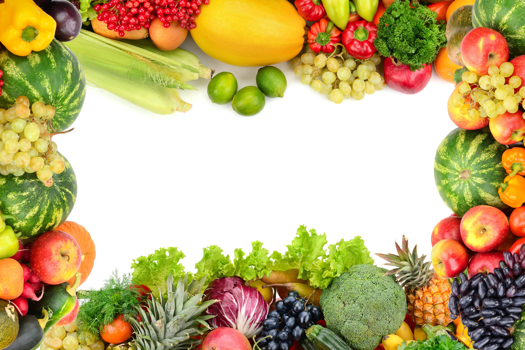 Frame of vegetables and fruits featuring vegetables, frame, and fruit ...
